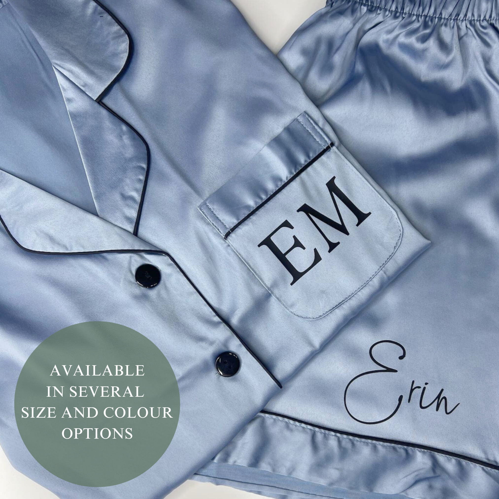 Personalised Luxury Satin Pyjamas | Custom Made Pj's – KLbespokedesigns
